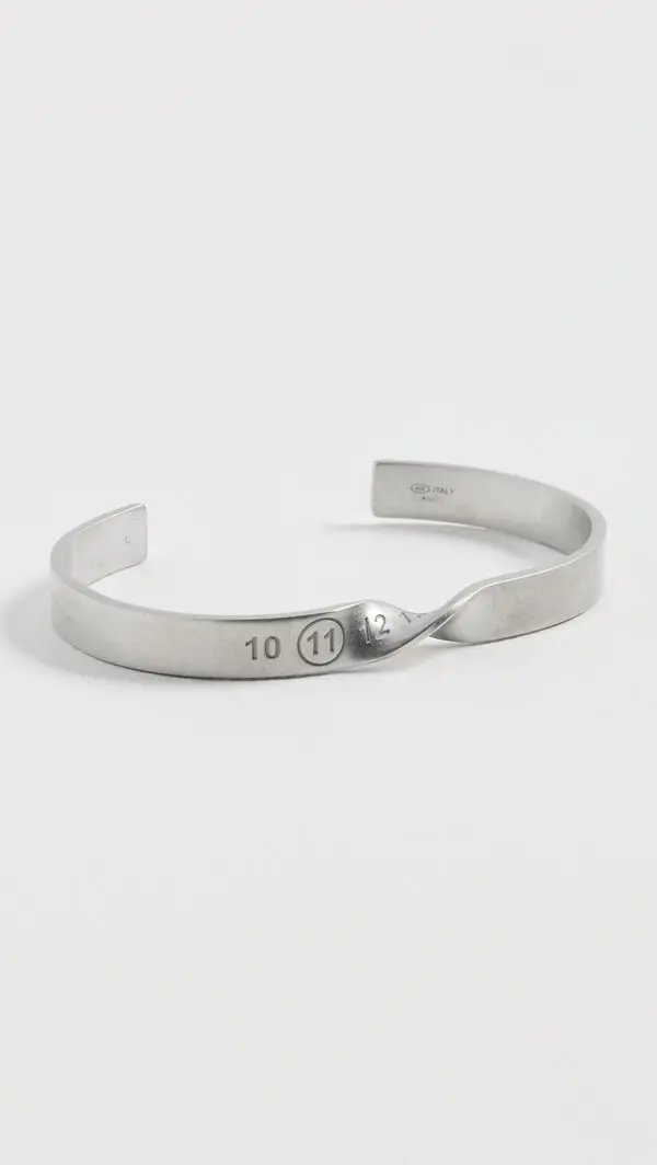 MAISON MARGIELA Number Twist Bracelet - Palladio Semi Polished